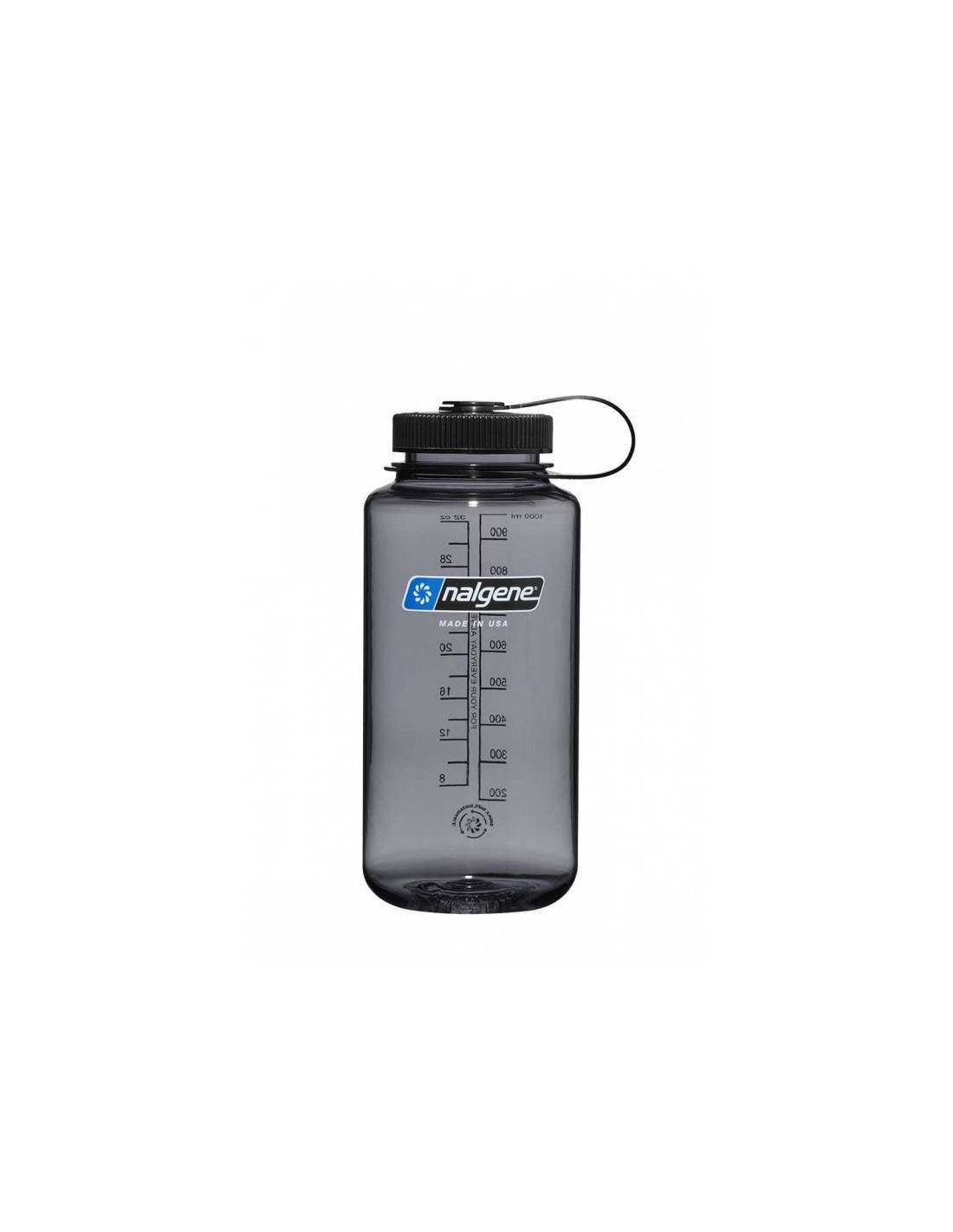 Wide Mouth 1 L Water Bottle | Gray/Black | Nalgene