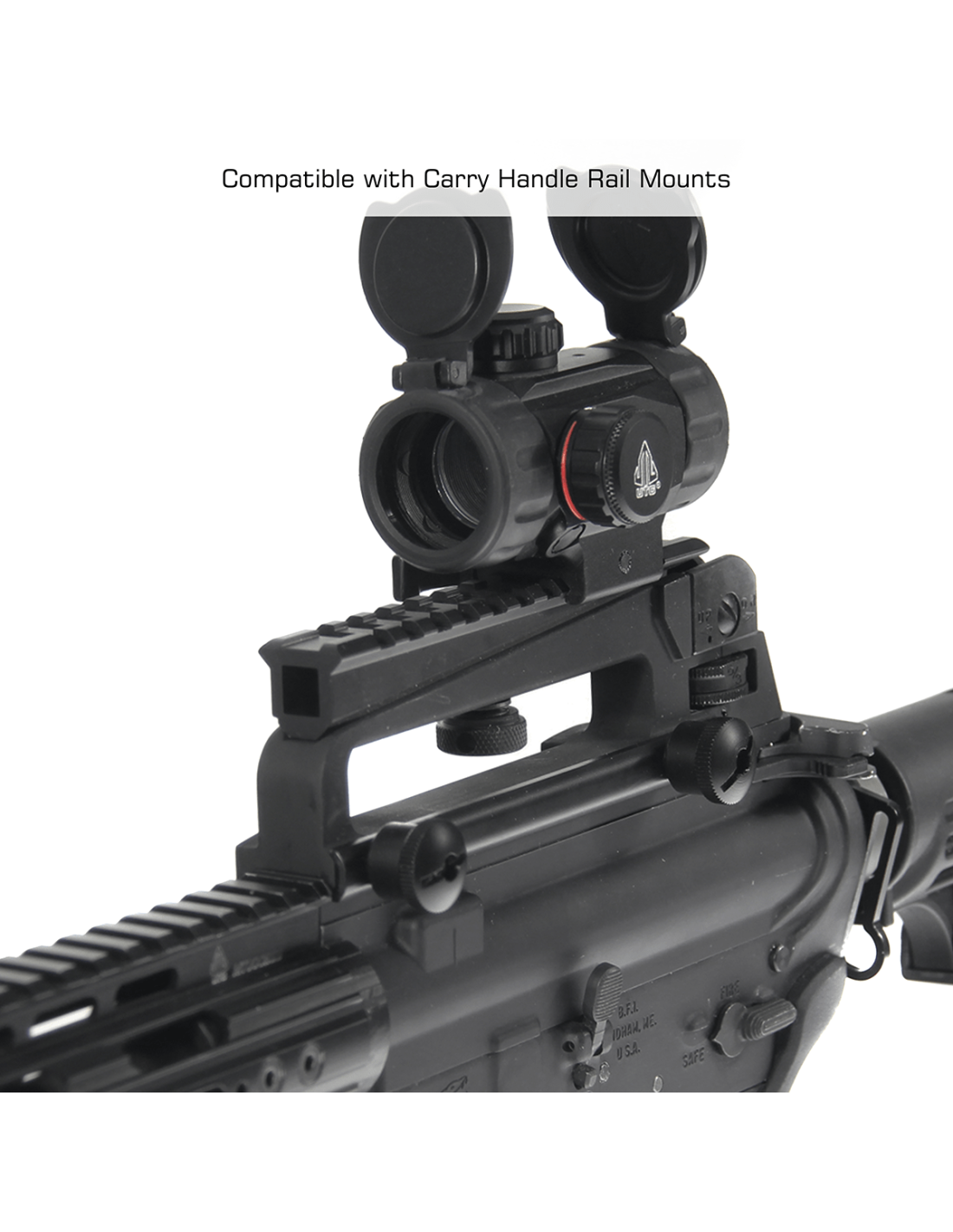 Forged Carry Handle, 7075-T6, A2 Dual Aperture with 6/3 Drum | UTG PRO®