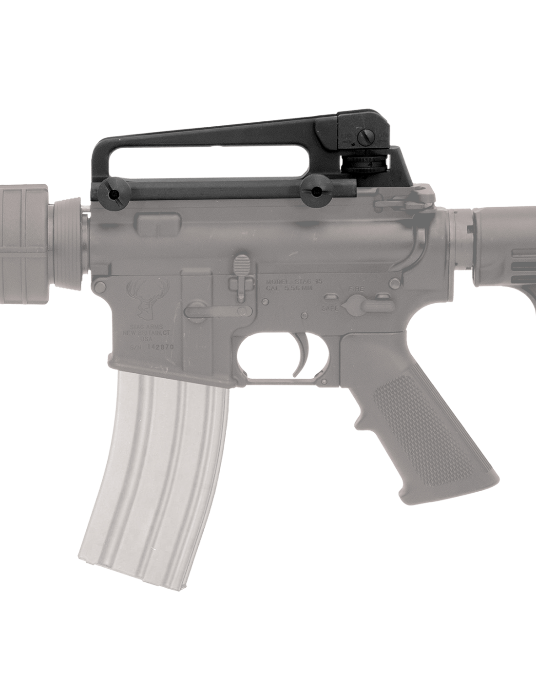 Forged Carry Handle, 7075-T6, A2 Dual Aperture with 6/3 Drum | UTG PRO®