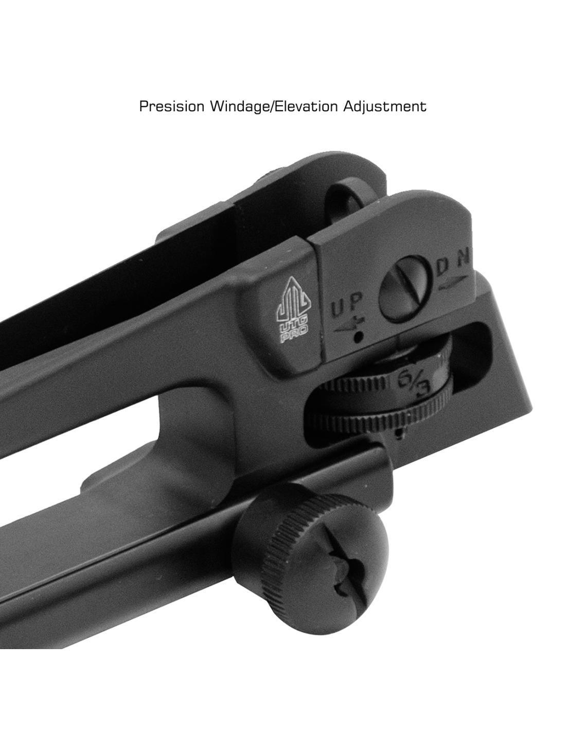 Forged Carry Handle, 7075-T6, A2 Dual Aperture with 6/3 Drum | UTG PRO®
